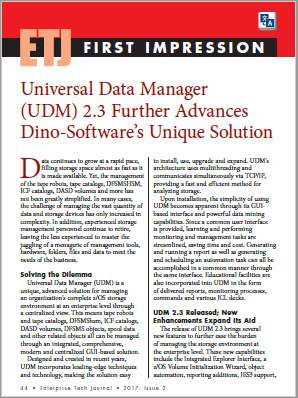 ETJ First Impression: UDM 2.3 - Dino-Software